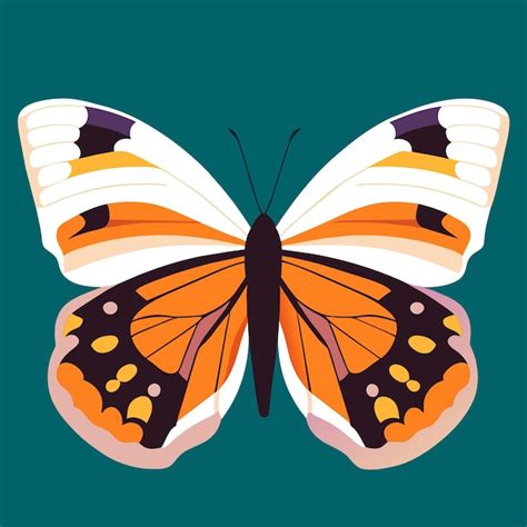 El Elegante Vuelo De La Mariposa Monarca En El Arte Vector Premium