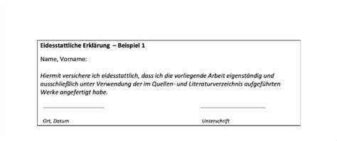 EIDESSTATTLICHE ERKLÄRUNG Tipps Muster Vorlagen