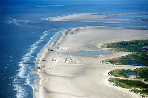 Sankt Peter Ording Aus Der Vogelperspektive Sandstrand Landschaft An