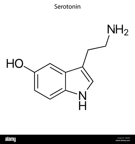 Skeletal Formula Of Serotonin Chemical Molecule Stock Vector Image