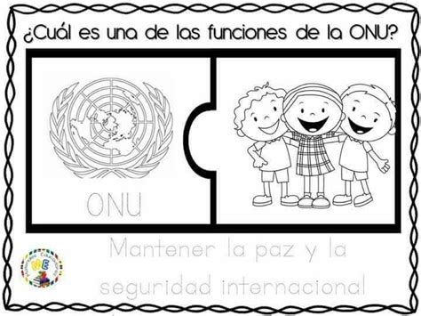 Función de la ONU Dibujos de la onu Hojas de actividades para niños