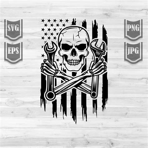 Mechanic Logo SVG Skull SVG Piston Svg Mechanic SVG Co Paper Party