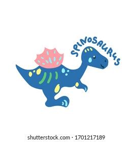 Cartoon Dinosaur Spinosaurus Cute Dino Character Stock Vector Royalty