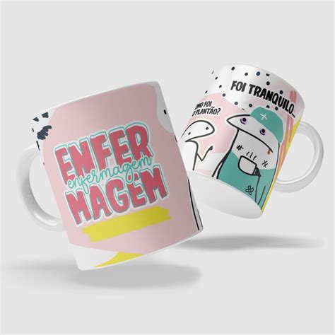 Caneca Profissao Flork Enfermagem 16 Produtos Elo7
