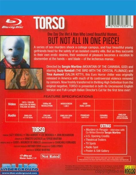 Torso Blu Ray 1973 Dvd Empire