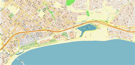 Montecito California Us Map Vector Extra High Detailed Street Map