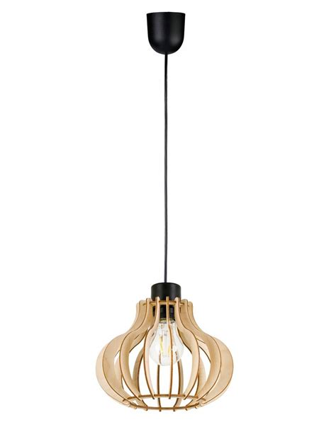 LAMPA sufitowa wisząca zwis Loft Drewno na 1x E27 INECT Sklep EMPIK