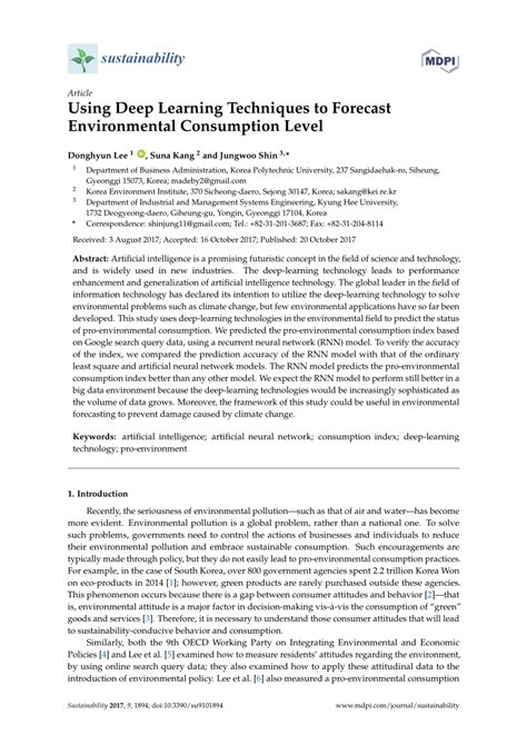 pdf using deep learning techniques to forecast environmental consumption level