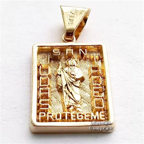 Medalla De San Judas Tadeo Con Chapa De Oro Kilates En Venta En