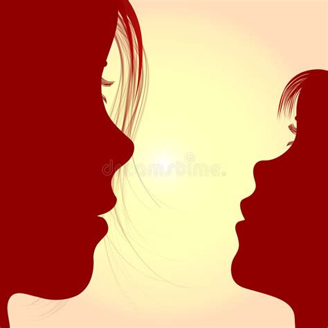 Contornos Del Hombre Y De La Mujer Ilustración del Vector Ilustración