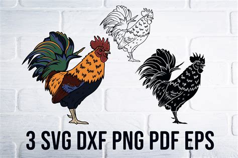 Chicken Svg Funny Rooster Clipart Graphic By Anny White Creative Fabrica