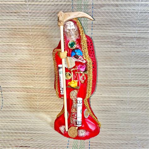 12 Tall Red Santa Muerte Statue