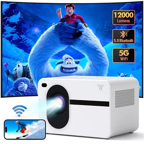 Projector With Wifi And Bluetooth Wielio Portable Full HD 1080P 12000