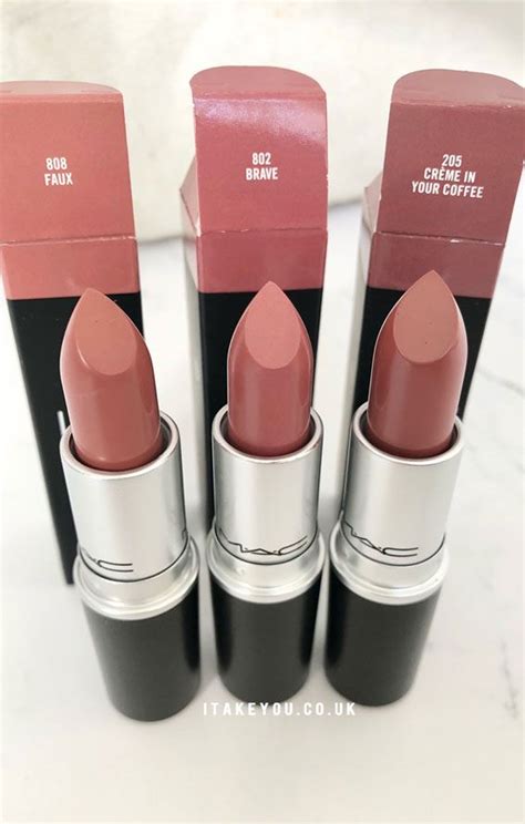 Faux Vs Brave Vs Creme In Your Coffee Mac Lipstick Lipstick Mac