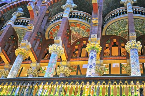 Palacio De La Música Catalana Por Gaudi Barcelona Imagen de archivo
