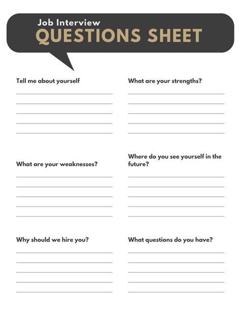 Sample Job Interview Questions