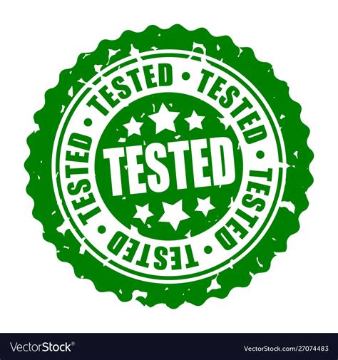Round Stamp Tested Royalty Free Vector Image VectorStock