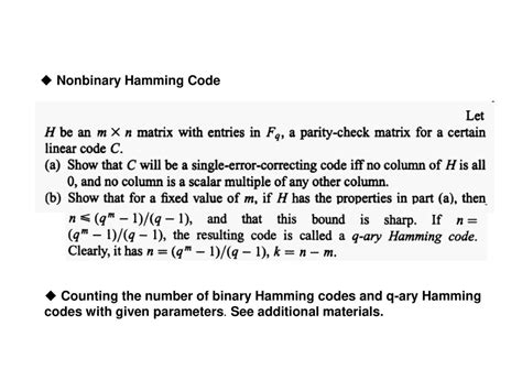 part 2 linear block codes ppt download