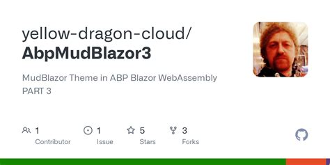 github yellow dragon cloud abpmudblazor3 mudblazor theme in abp blazor webassembly part 3