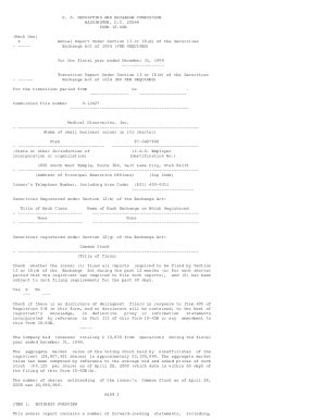 Fillable Online Form 10 KSB Mark One X Annual Report Under Section 13