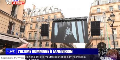 Obsèques de Jane Birkin ses fans réunis devant un écran géant à l