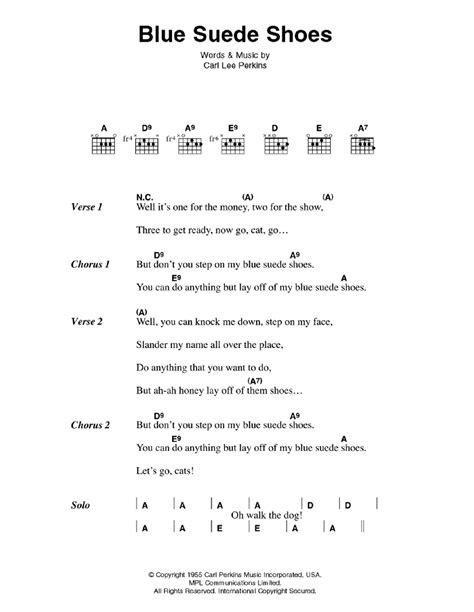Elvis Presley Guitar Chords And Lyrics