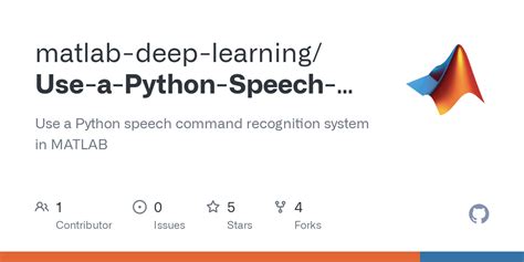 Github Matlab Deep Learning Use A Python Speech Command Recognition