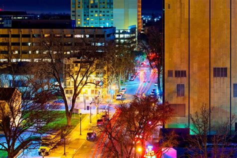 Free Images Night City Cityscape Downtown Motion Evening