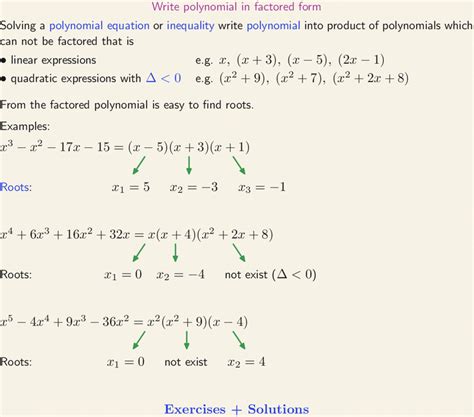 write polynomial in factored form