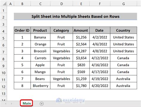 How To Split Data Into Multiple Sheets Based On Column In Excel Vba