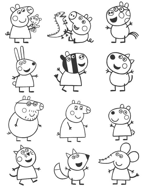 Bohaterowie kreskówki Świnka Peppa