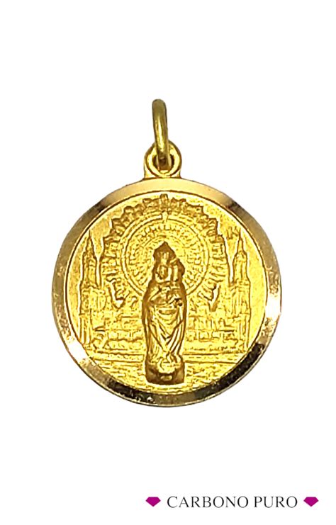 Virgen Del Pilar Medalla Oro Amarillo Pilarica PILAR