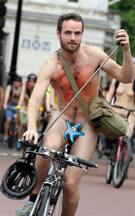 Nude Man Riding His Bike Dicks Outdoors