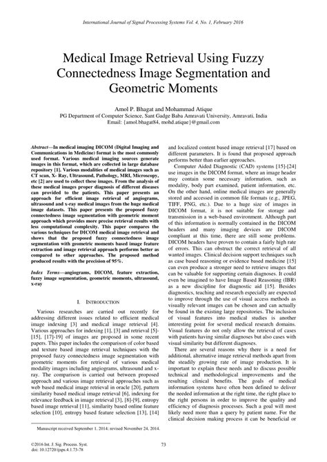 pdf web based medical image retrieval system using fuzzy connectedness image segmentation and