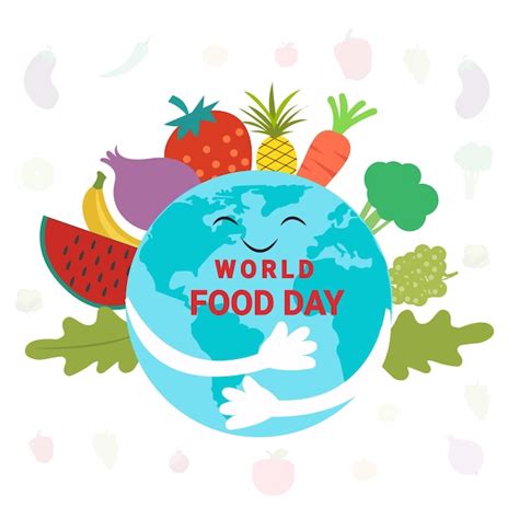 Premium vector día mundial de la seguridad alimentaria fondo blanco