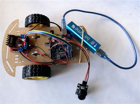 arduino and visuino control smart car robot with joystick