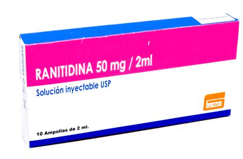 Ranitidina 50 mg 2ml Solución Inyectable USP UNIMARK S A