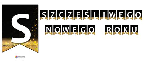Szczęśliwego Nowego Roku napis do druku RodzicielskieInspiracje pl