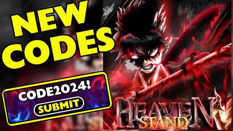 Codes Heaven Stand Codes Roblox Codes For Heaven Stand Youtube
