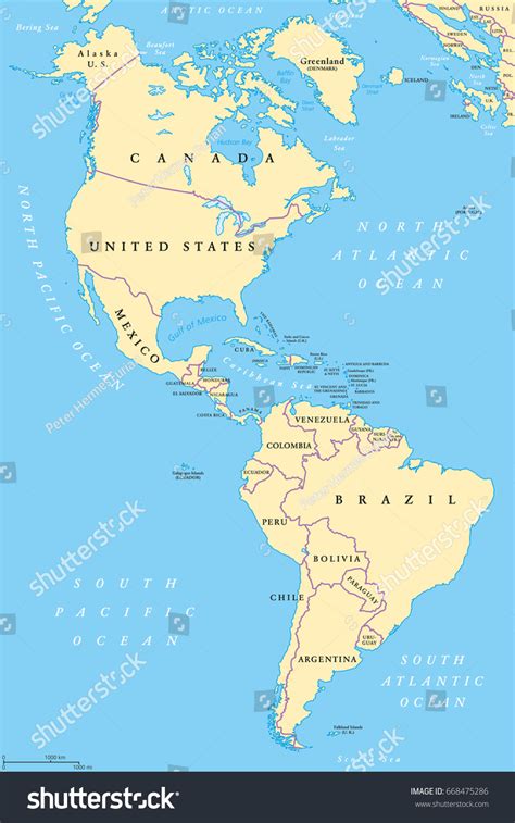 Western Hemisphere Map Countries