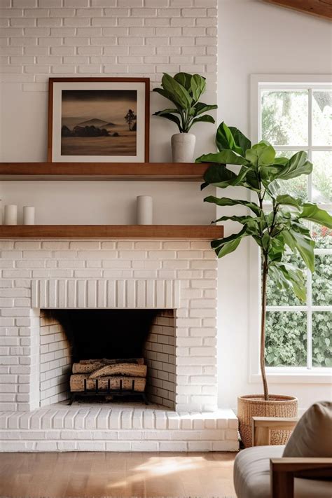 40 Beautiful White Brick Fireplace Ideas For A Bright Living Room