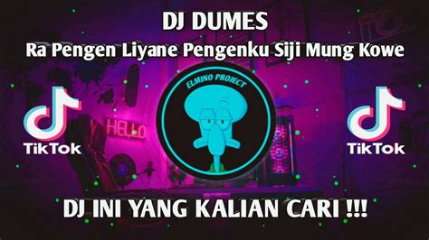 DJ TIKTOK TERBARU 2023 DJ DUMES RA PENGEN PENGENKU SIJI MUNG KOWE