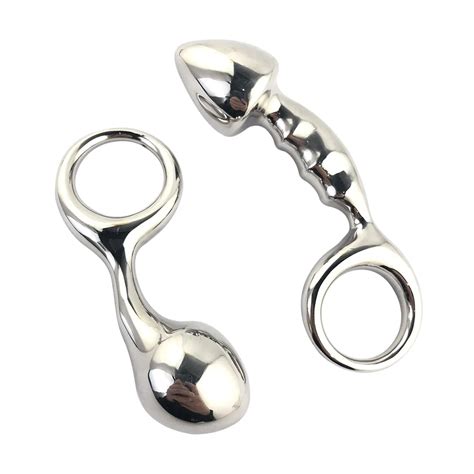 Stainless Steel Huge Heavy Small Large Size Metal Anal Beads Butt Plug With Pull Ring Insert