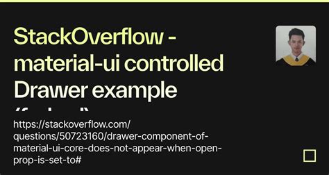 StackOverflow Material Ui Controlled Drawer Example Forked