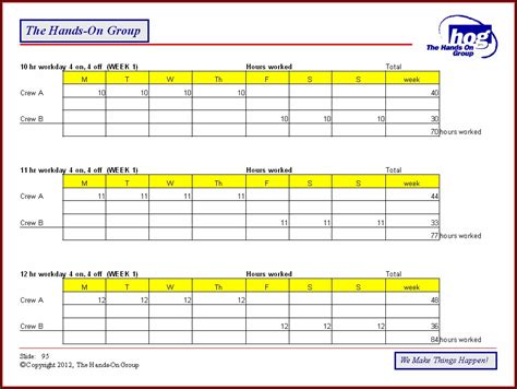 Hour Rotating Shift Schedule Template Templates Resume Examples