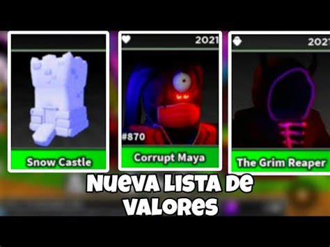 Nueva Lista De Valores Sobrevive Al Asesino Roblox Youtube