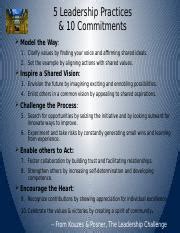 5 Leadership Principles Pptx 5 Leadership Practices 10 Commitments