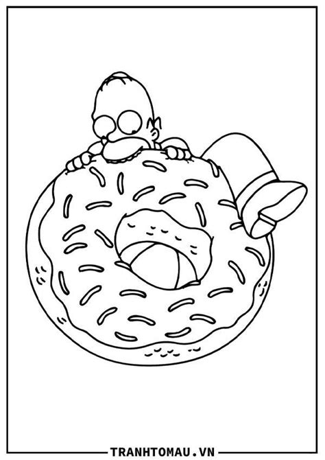 Tô màu bánh donut Cùng trải nghiệm thêm tính giải trí khi ăn bánh