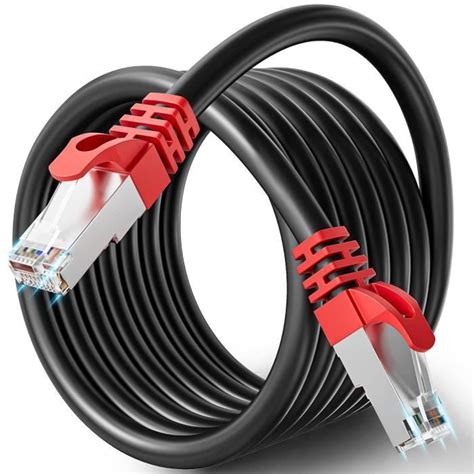 Cable Ethernet 15m Cat 7 Cable Rj45 Haut Débit 15 Mètres Long 10Gbps
