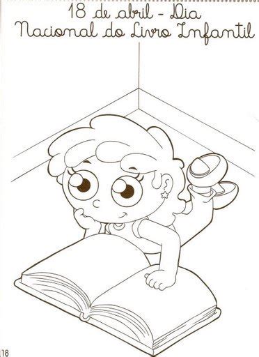 ESPAÇO EDUCAR 18 de Abril Dia do Livro Desenhos para colorir